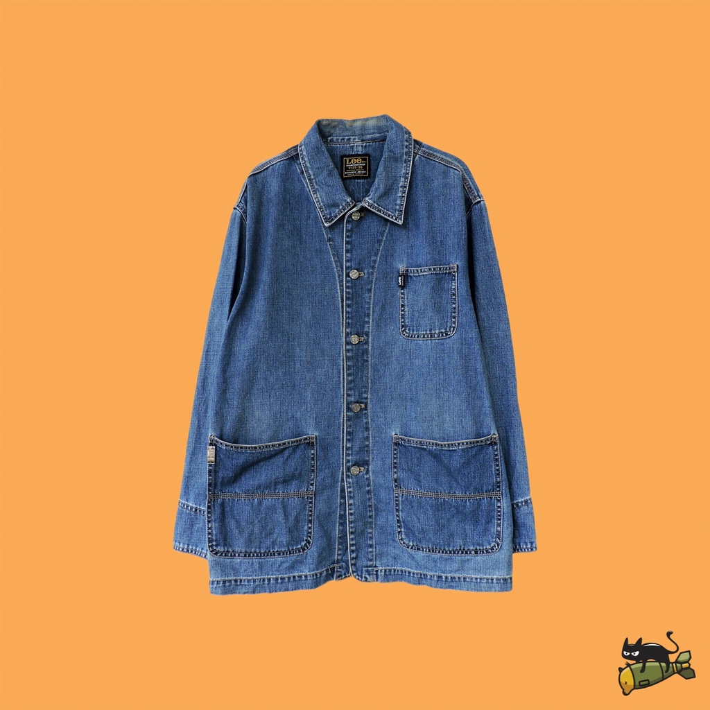 Jual Lee Sanforized Denim Chore Jacket | Shopee Indonesia