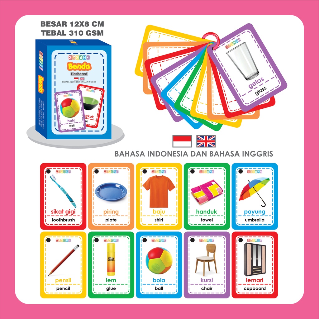 Jual Flashcard Benda di Sekitar Kita Kartu Pintar Edukasi Flash Card ...