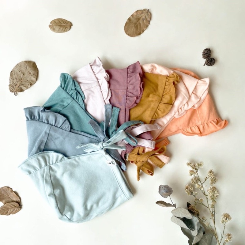 Jual BONET BONNET RUFFLE PEPPERMINT / TOPI BONET | Shopee Indonesia