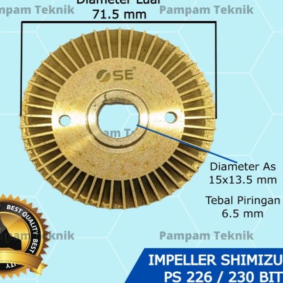 Jual Kipas Impeller Kuningan Shimizu PS 226 dan 230 BIT Sparepart Pompa Air - SAN-EI | Shopee ...