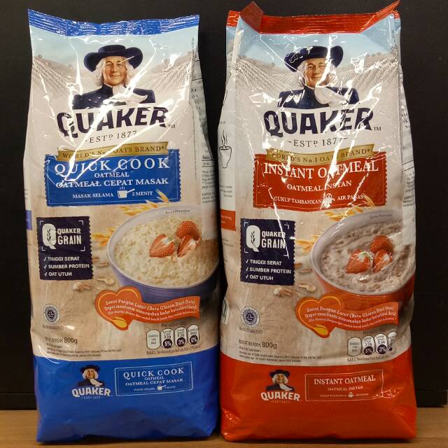 Jual QUAKER OAT CEREAL INSTANT | QUICK COOK QUAKER SEREAL 800GR POUCH ...