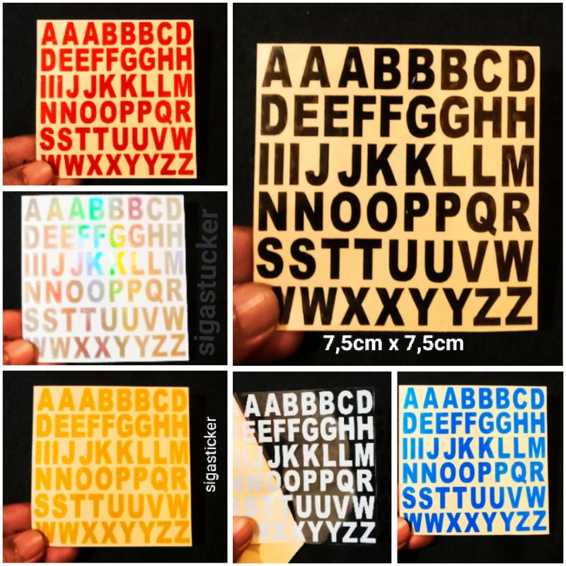 Jual sticker abjad stiker huruf cutting | Shopee Indonesia