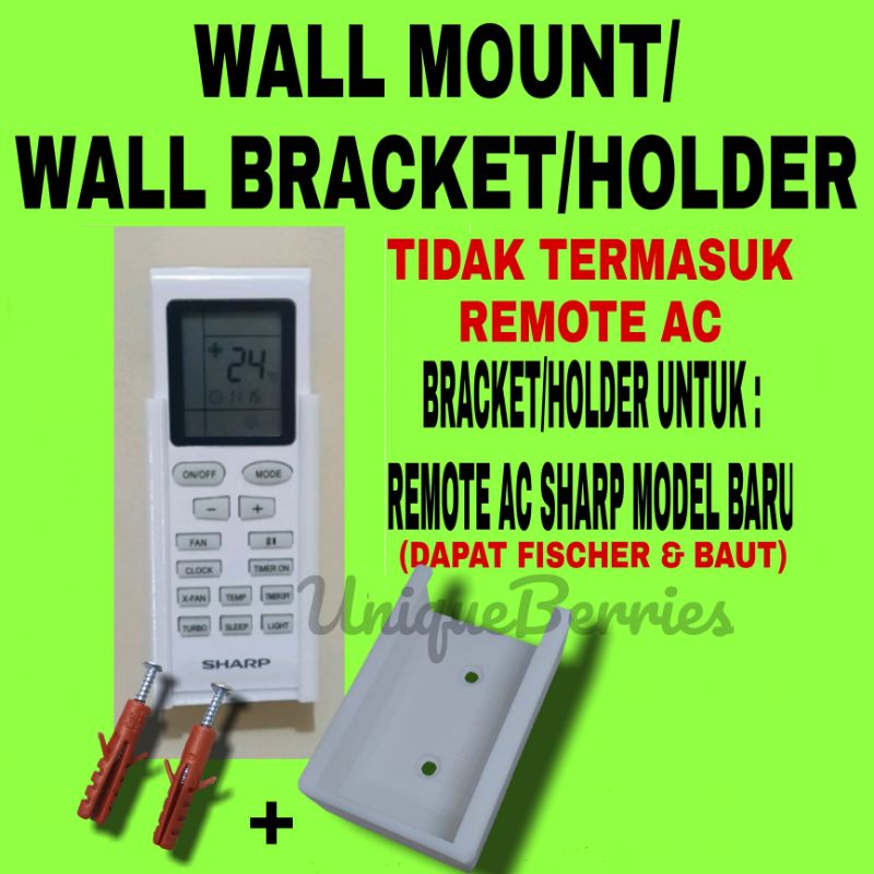 Jual Holder Remote AC Sharp Bracket Tempat Dudukan Remot Tempel Bahan ...