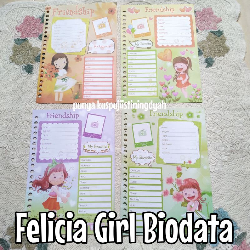 Jual Binder Felicia Girl Biodata Langka | Shopee Indonesia