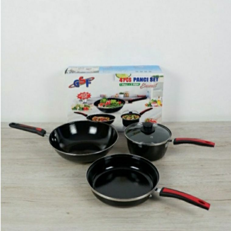 Jual Panci set enamel Merk GSF Type 2630 P | Shopee Indonesia