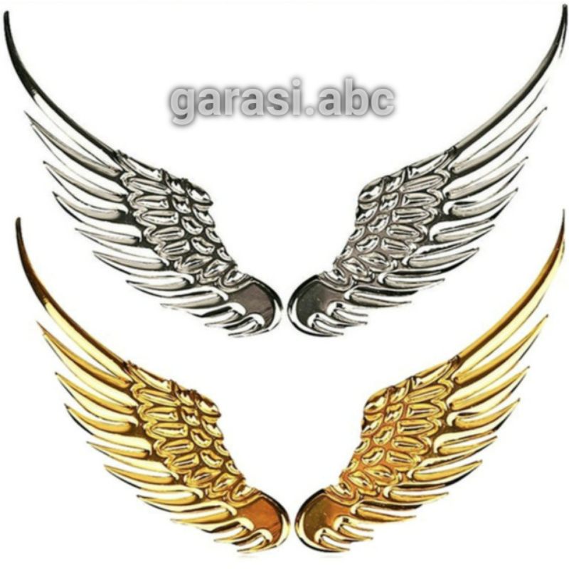 Jual Stiker Emblem Badge Body Sayap Wing Timbul 3D Sticker Logo Krom ...