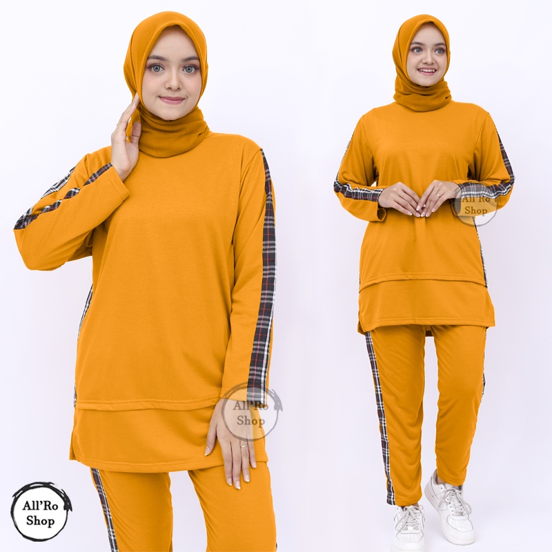 Jual Baju Setelan Olahraga Senam Training Wanita Lengan Panjang YOVIOS BRBRY Ukuran XL XXL XXXL ...