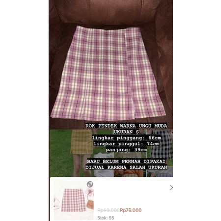 Jual Korean Square Plaid Mini Skirt Rok Mini Rok Korea | Shopee Indonesia