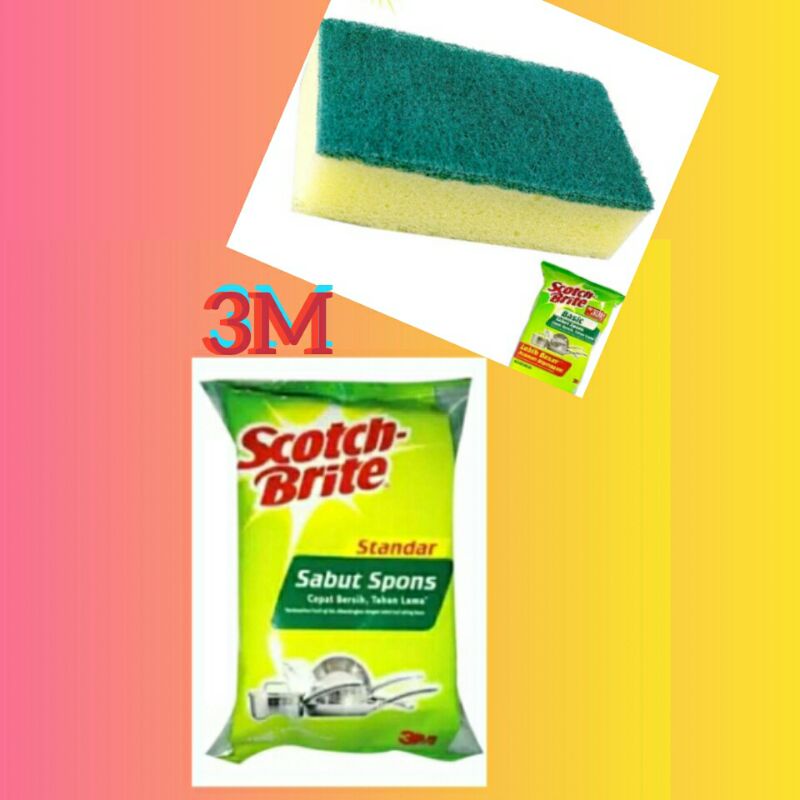 Jual Scotch - Brite 3M Sabut Spons Cuci Piring ORIGINAL 3M | Shopee ...