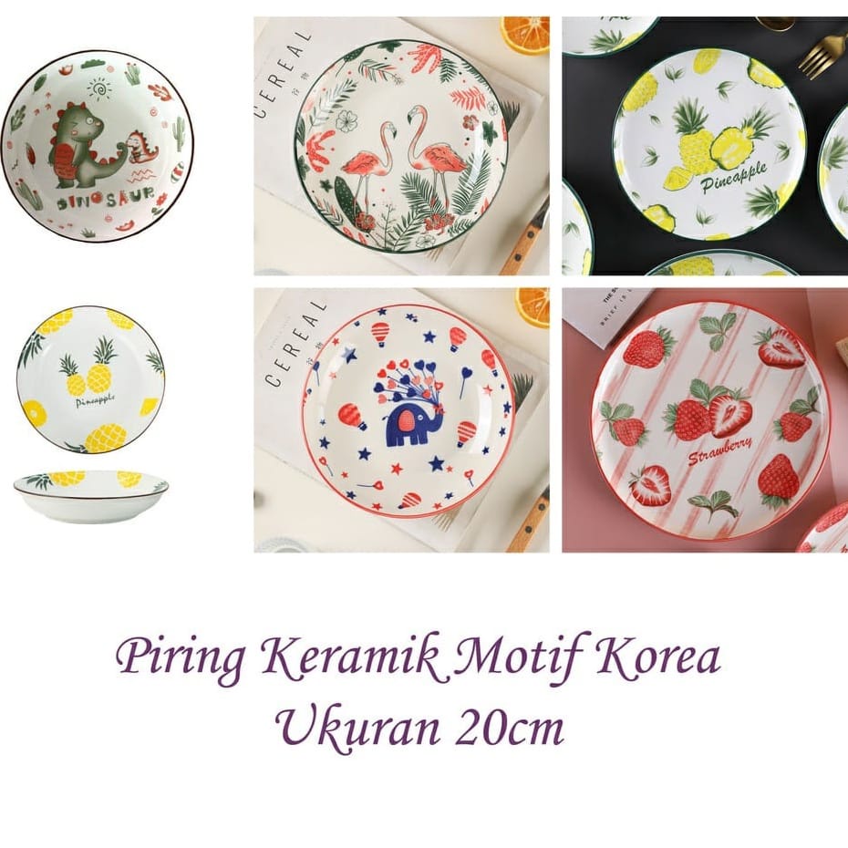 Jual Piring keramik lucu / property foto / piring lucu / piring gambar ...