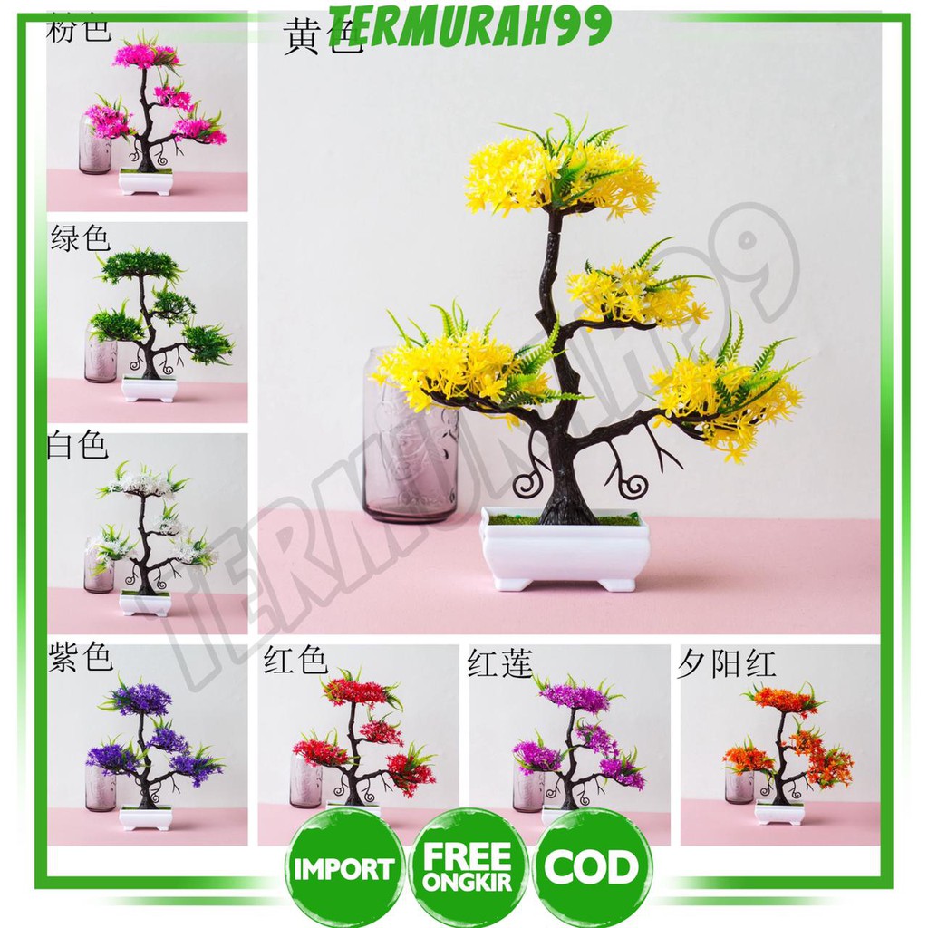 Jual COD / TM99 Tanaman Pohon Mini Buatan untuk Dekorasi Rumah Kantor ...