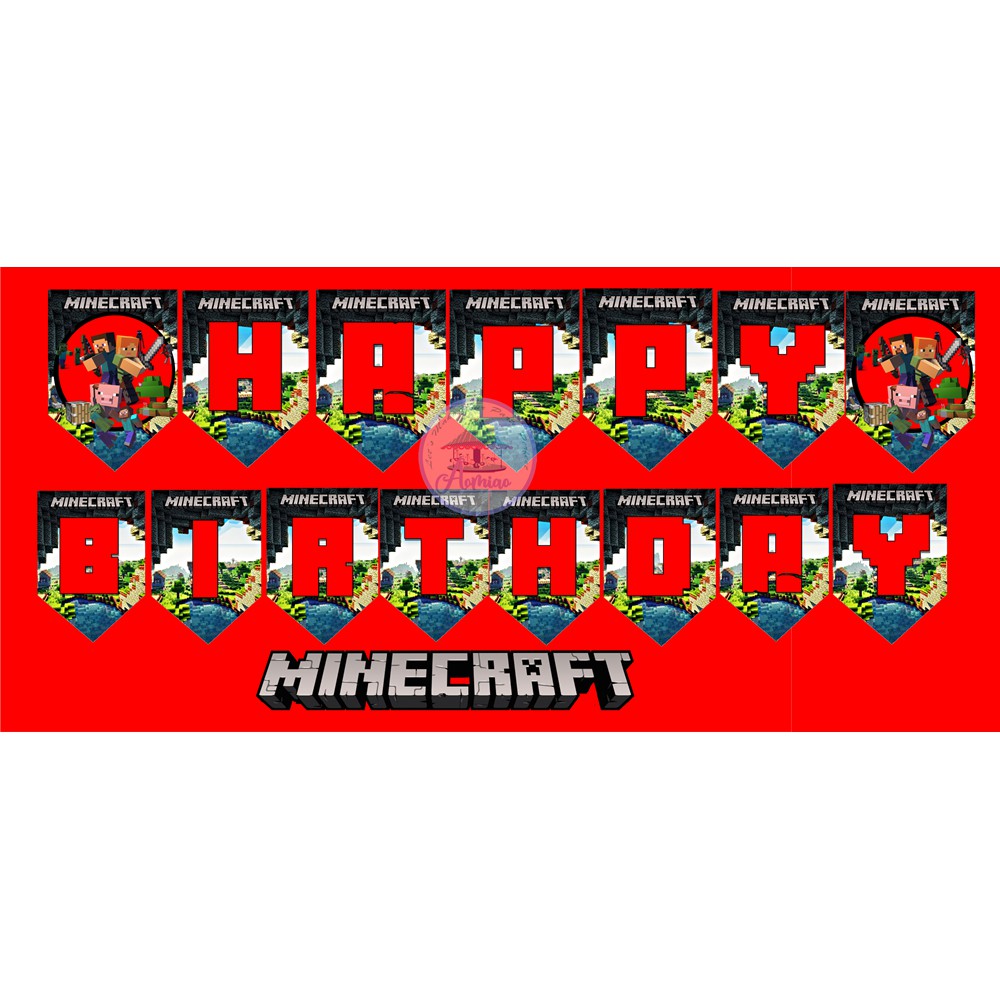 Jual Minecraft Bunting Flag | Shopee Indonesia