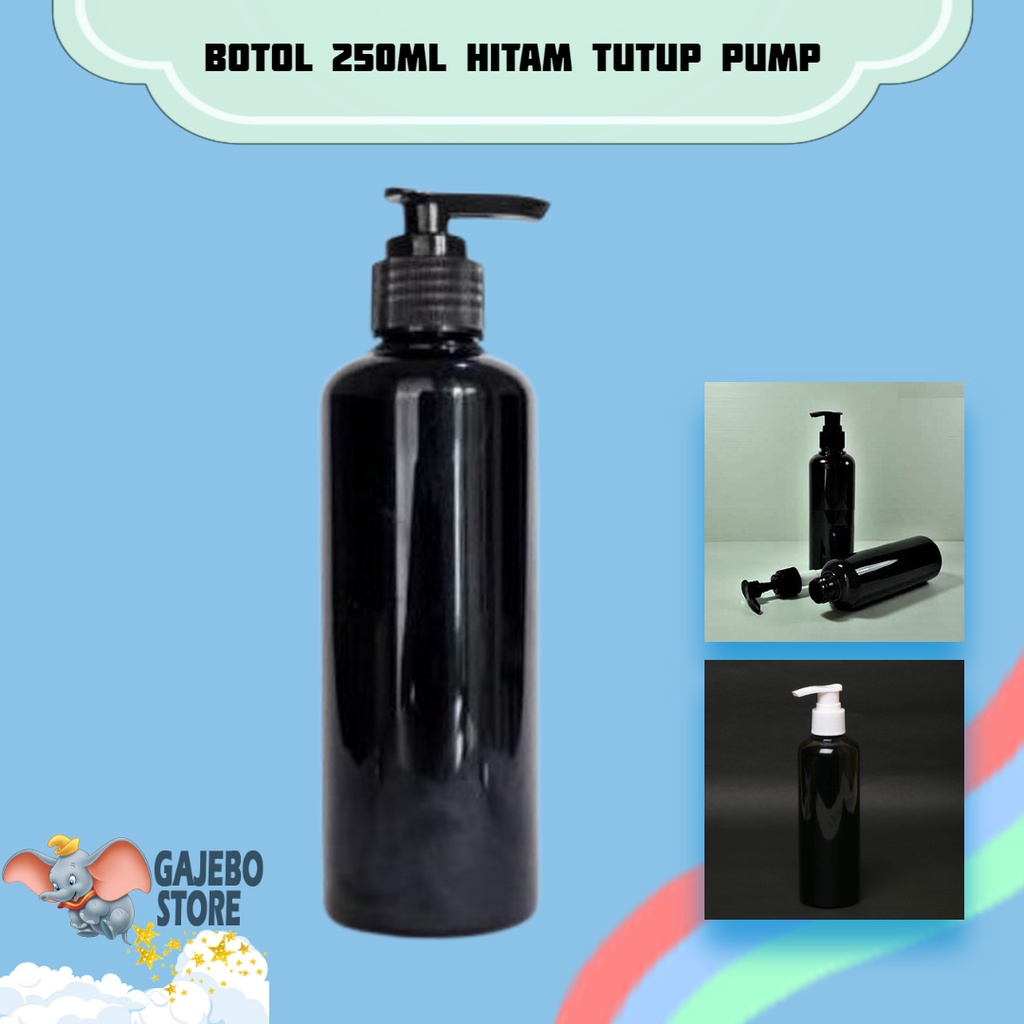 Jual BOTOL PLASTIK 250ML PUMP HITAM / BOTOL PUMP 250ML HITAM BOTOL ISI ULANG | Shopee Indonesia