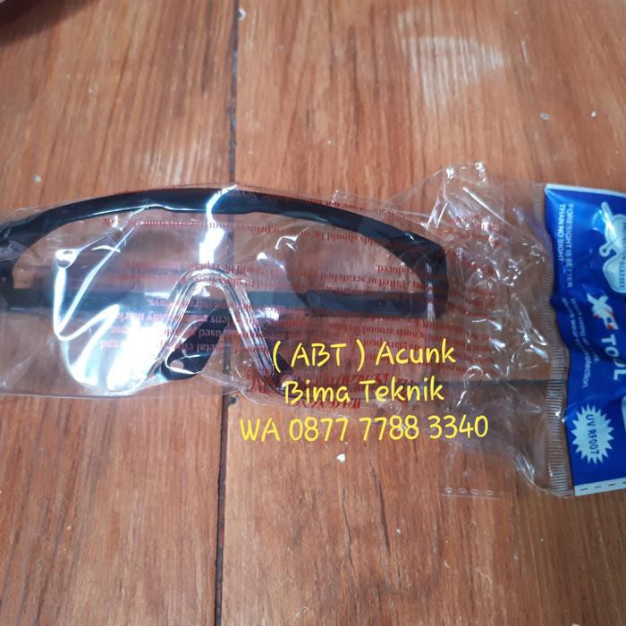 Jual ( ABT ) Kaca mata safety kaca bening bingkai hitam protection ...