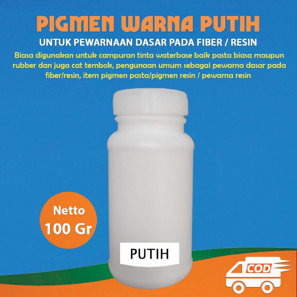 Jual PIGMENT WARNA PUTIH Untuk Campuran Warna Resin, Rubber, Cat Tembok ...