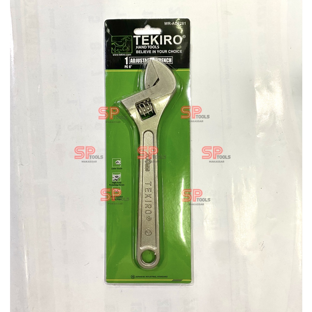 Jual KUNCI INGGRIS 8" 8 INCH TEKIRO / KUNCI INGRIS ADJUSTABLE WRENCH 8 ...