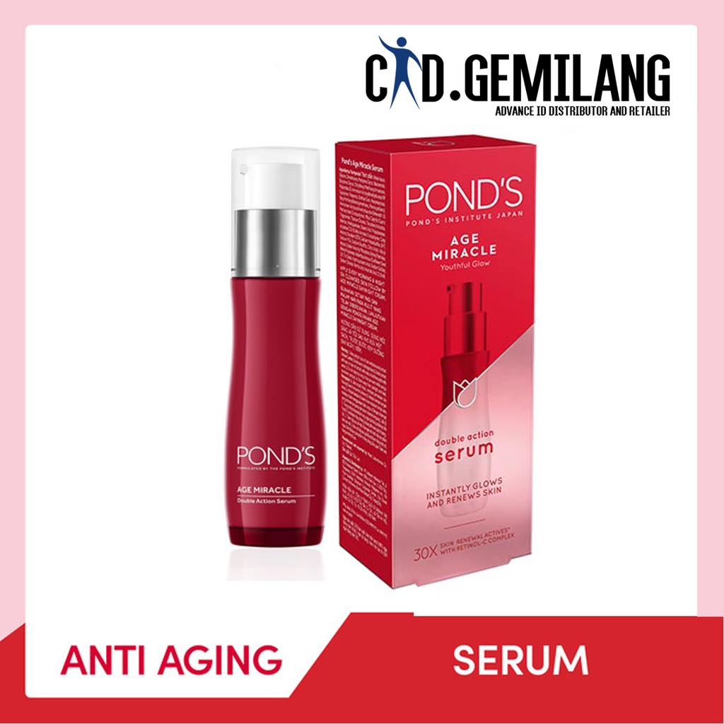 Jual SERUM PONDS AGE MIRACLE SERUM DOUBLE ACTION 30ML POND'S PONS ...