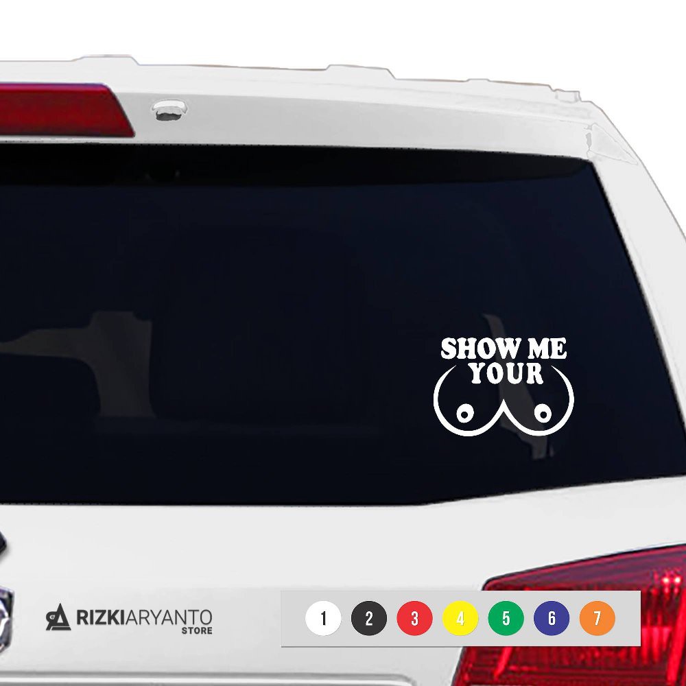 Jual Stiker Kaca Mobil Show Me Your Boobs Sticker | Shopee Indonesia