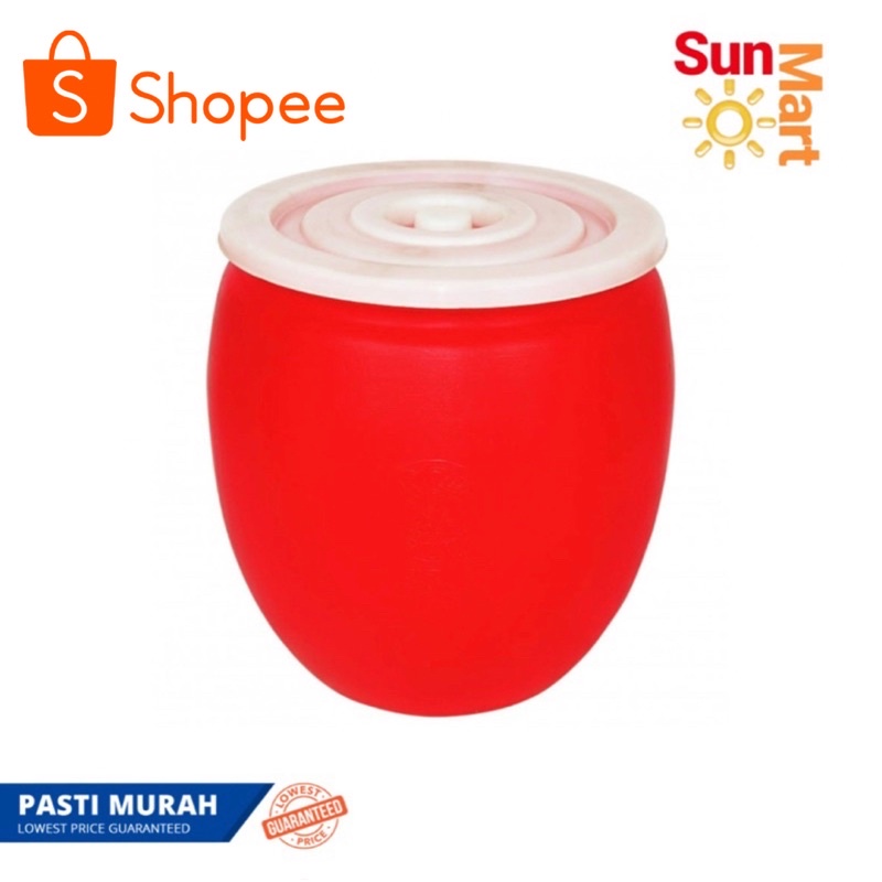 Jual Gentong 60 liter / Tempat air 60 liter Ember plastik bulat ...