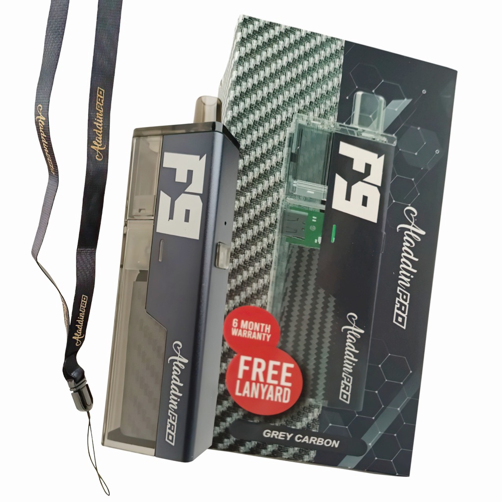 Jual Pod Vape Vapor Aladdin Pro F9 Kit 16W 1100mAh Grey Carbon By ...