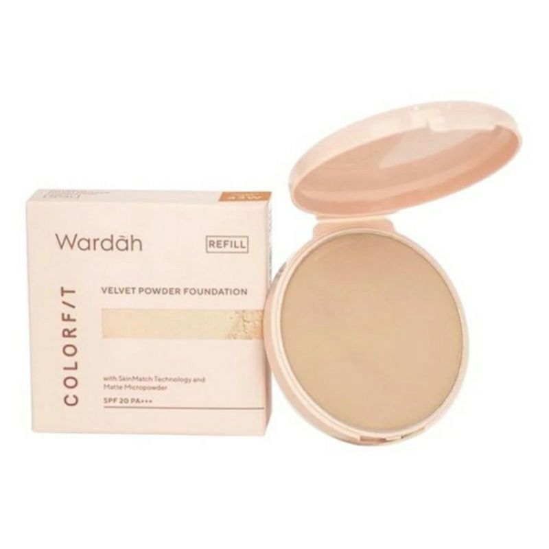 Jual WARDAH COLORFIT VELVET POWDER FOUNDATION REFILL 11G | Shopee Indonesia