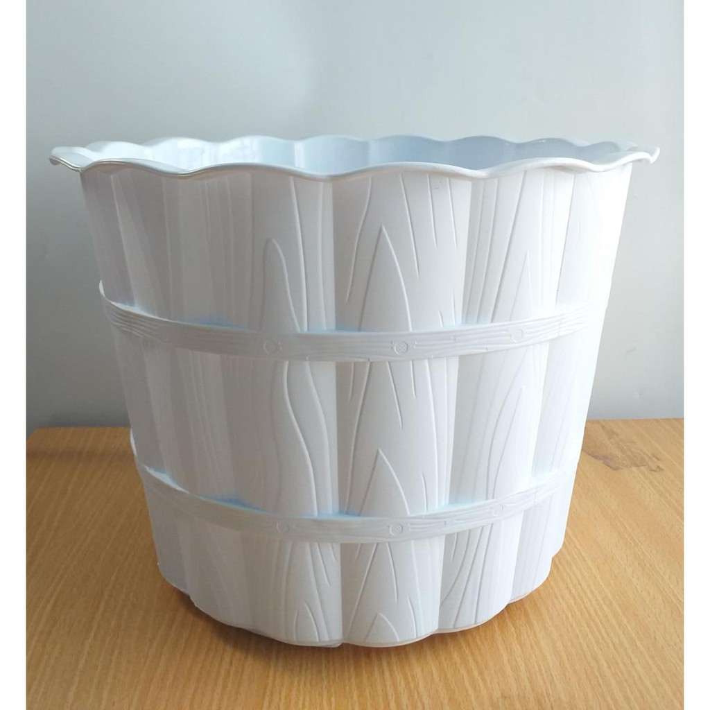 Jual POT Bunga Besar Cantik Bambu no 30 - putih | Shopee Indonesia