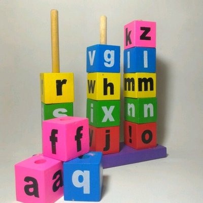 Jual PE K010 SUSUN BALOK HURUF ABJAD WARNA-WARNI, MAINAN PERAGA ANAK ...