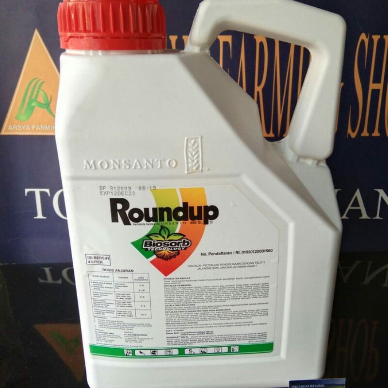 Jual Roundup 486 SL 4 Liter Obat Pembasmi Rumput Liar / Herbisida ...