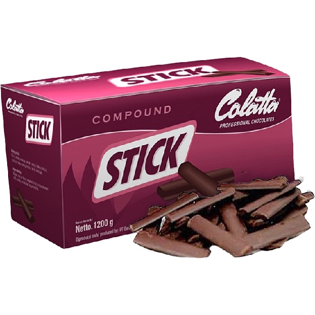 Jual [1box] Colatta Stick 1,2kg Compound Chocolate Stick Cokelat 1200gr ...