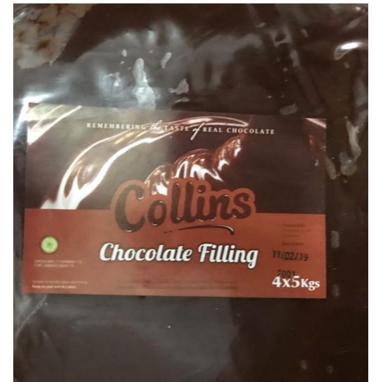 Jual COLLINS CHOCOLATE FILLING COKLAT FILLING ISIAN ROTI 1KG | Shopee ...