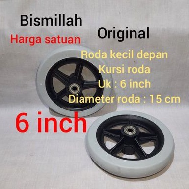 Jual roda 6 inch kursi roda ( diameter 15 cm) sparepart kursi roda ...