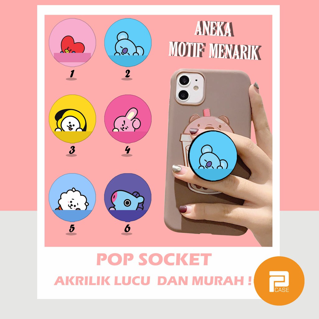 Jual Popsocket Karakter [PS02] Handphone Akrilik Holder Stand Handphone ...