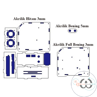 Jual Design Casing/Case Akrilik STB HG680P + tp link TL-WR840N + Modem ...