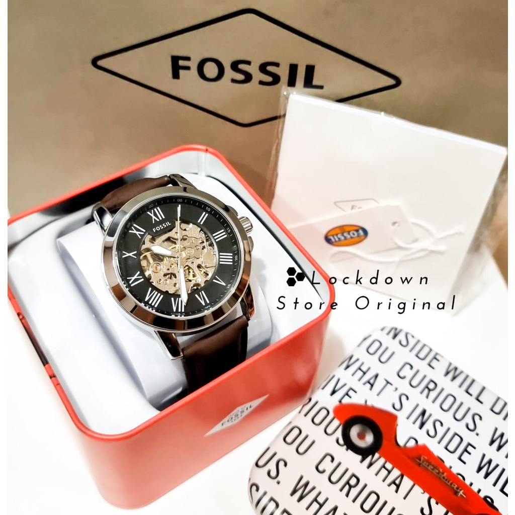 Jual JAM OTOMATIS F0SSlL ANGKA ROMAWI TERBARU / JAM OTOMATIS KULIT FREE ...