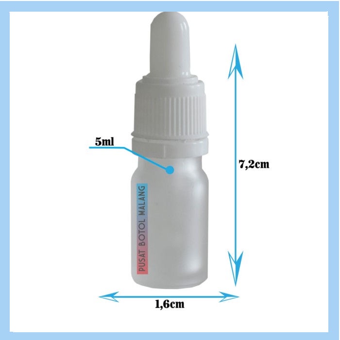 Jual Botol Pipet 5Ml Karet Putih Ring Putih Body Frosted Tebal | Shopee ...