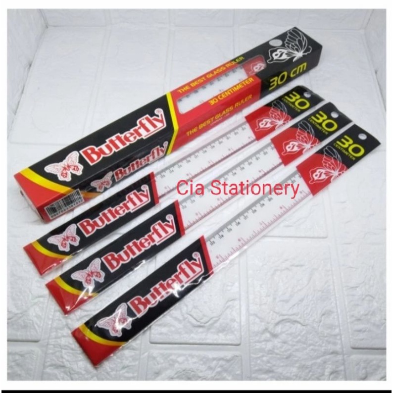 Jual Penggaris / Garisan Butterfly 30 cm | Shopee Indonesia