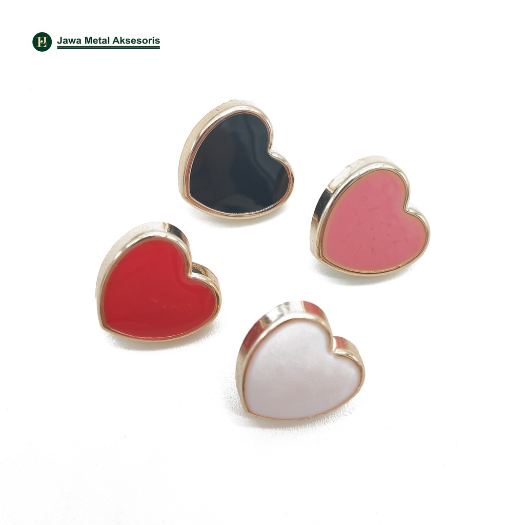 Jual Jawa Plastic Button Kancing Plastik Hati Heart Love Hias Mewah ...