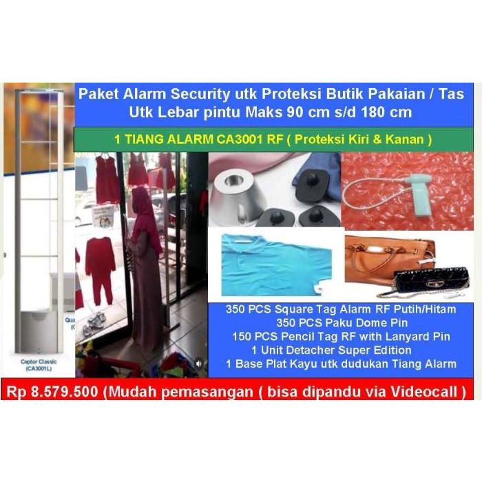 Jual Sirene Paket Sensor Alarm Security Utk Proteksi Butik Pakaian/Tas/Hijab Dll | Shopee Indonesia