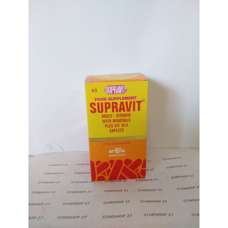 Jual Supravit 60 tab multivitamin dan mineral | Shopee Indonesia