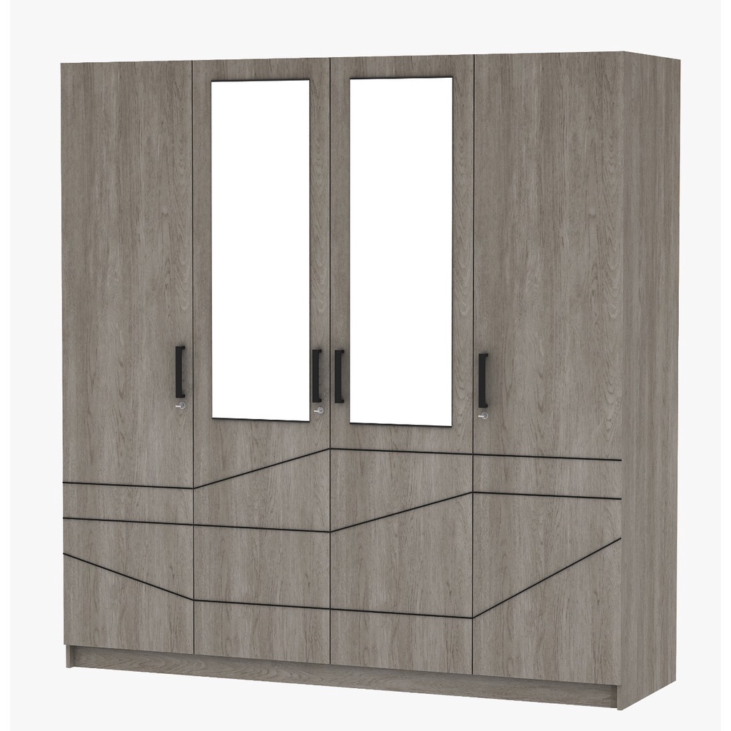 Jual LEMARI PAKAIAN 4 PINTU - OXAN LP4 - URBINO | Shopee Indonesia