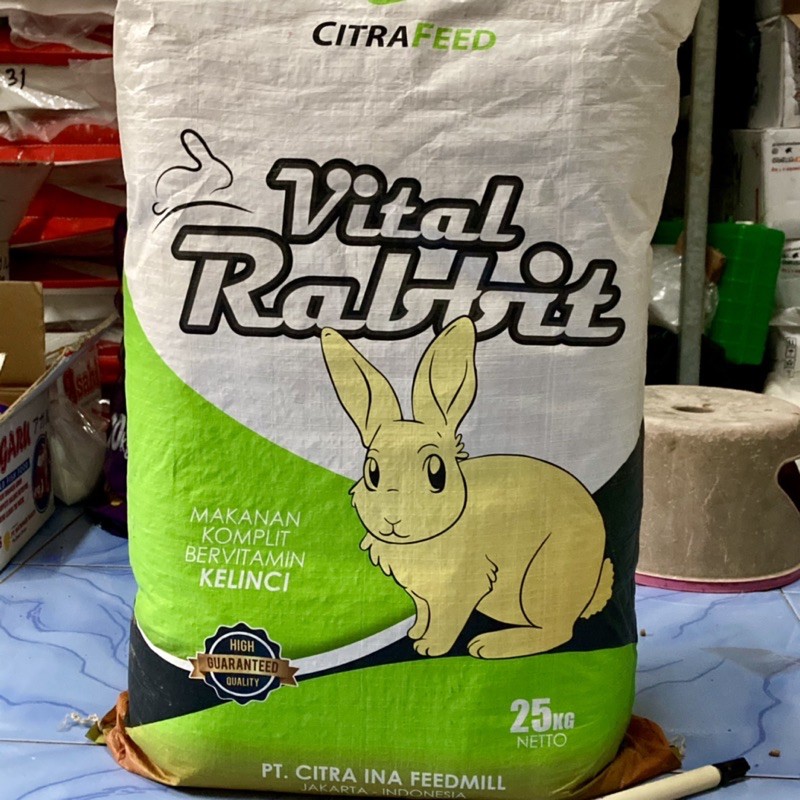 Jual Pakan Makanan Kelinci VITAL RABBIT food Citra feed kemasan 1kg ...