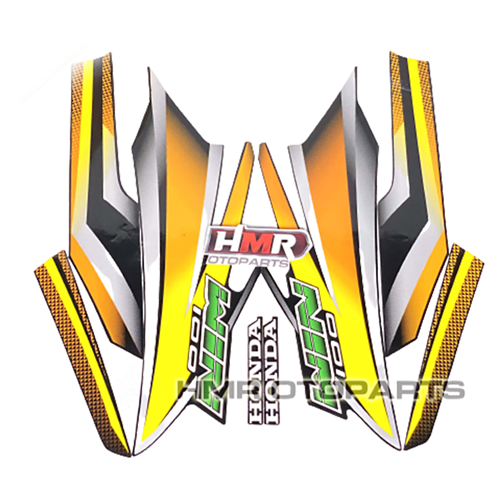 Jual Striping Honda WIN 100 Stiker Body Standar - Hitam Kuning | Shopee ...