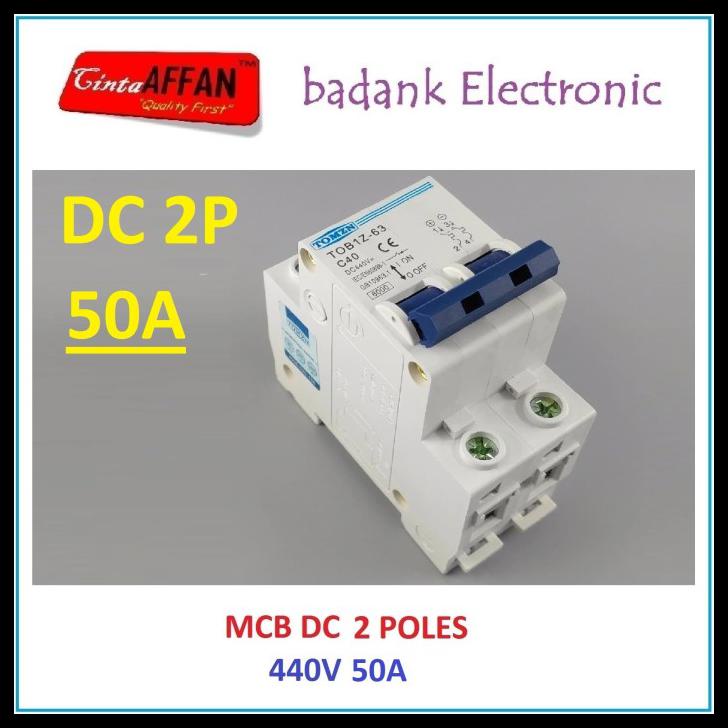 Jual Mcb Dc C50 50A 440V 2P Circuit Breaker Solar Pv Panel Surya Plts ...
