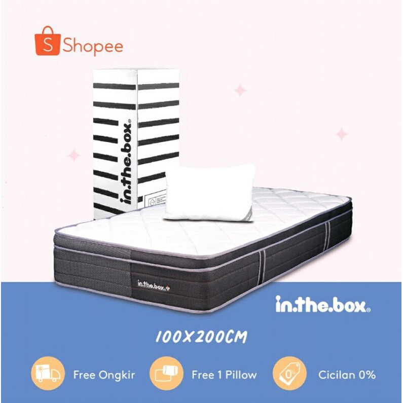 Jual Kasur Spring Bed In The Box Plus Ukuran 100 x 200 cm (Super Single ...