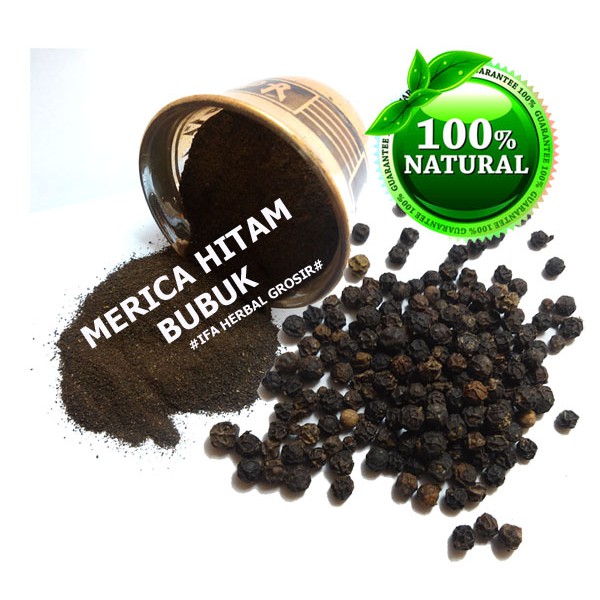 Jual Jamu Herbal Tradisional Tanaman Obat Merica / Lada Hitam Bubuk ...
