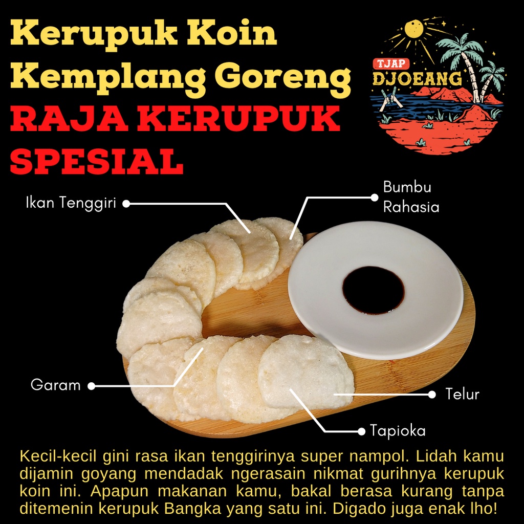 Jual Kerupuk Koin Bangka Kemplang Goreng Spesial Raja Kerupuk Ikan ...