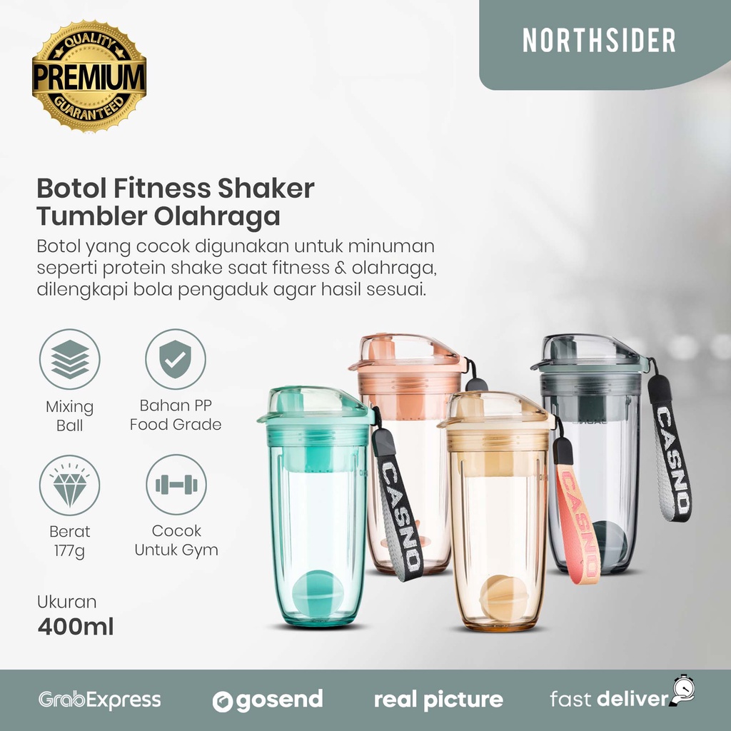 Jual Fitness shaker bottle 400ml | tumbler botol minum olahraga ...