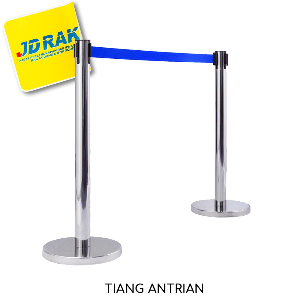 Jual Tiang pembatas antrian stainless / standing barrier tiang antrian ...