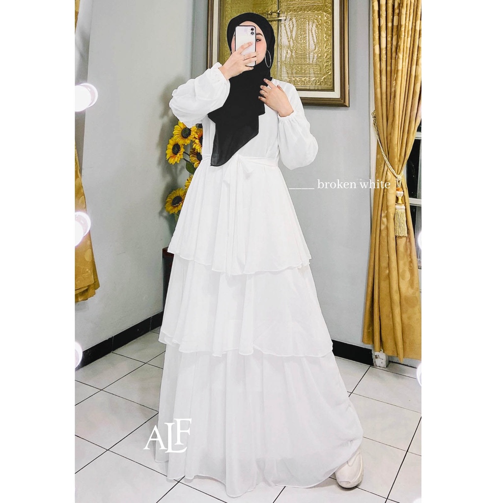 Jual Gamis Ceruty Babydoll Susun 3 | Jelita Dress | Shopee Indonesia