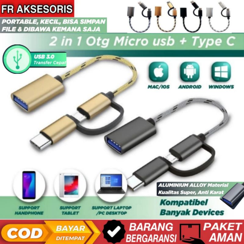 Jual Kabel OTG 2 in 1 Multifungsi aluminium OTG Micro OTG Type C OTG 2 ... Jual Kabel OTG 2 in 1 Multifungsi aluminium OTG Micro OTG Type C OTG 2 ...